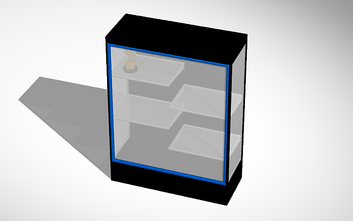 3D design Trophy Case - Tinkercad