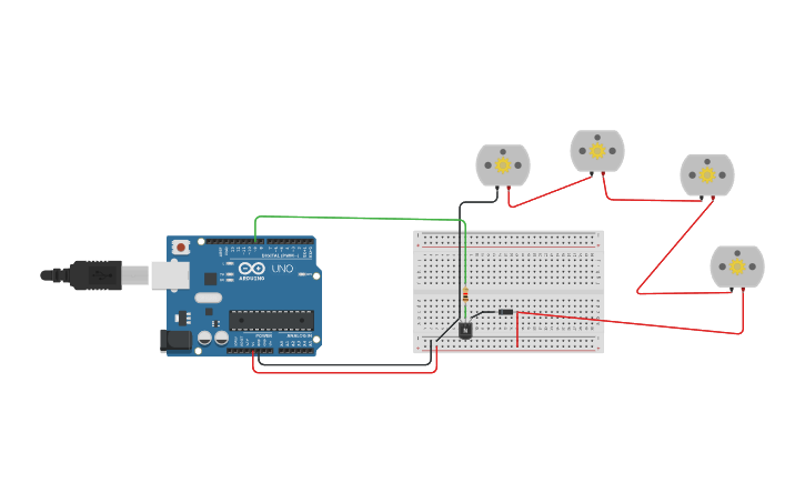 Circuit Design 4 Dc Motor Using Arduino Tinkercad
