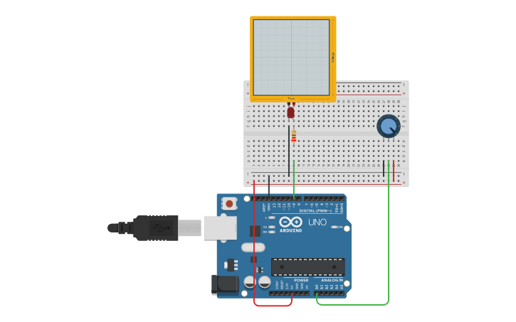 Circuit design Activity 8 - Variable PWM | Tinkercad
