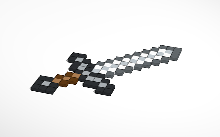 3D design Iron Sword #Minecraft | Tinkercad