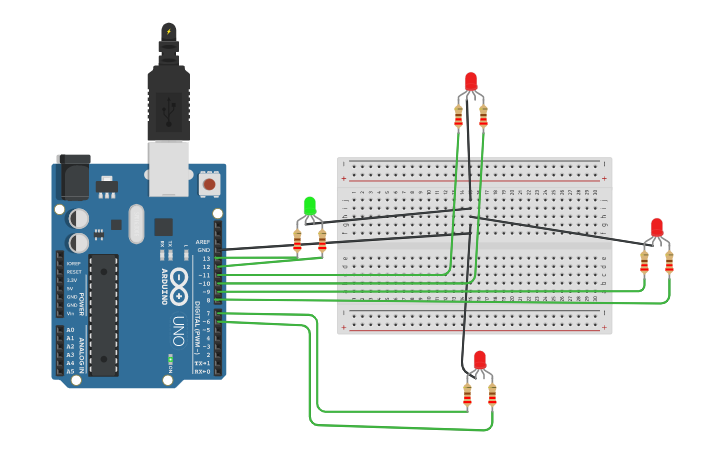 Circuit design Arduino traffic light controller using RGB level8 ...