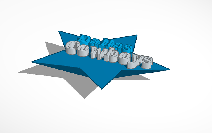 3D design Dallas cowboys - Tinkercad