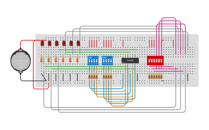 Circuit design Logic Gate Tester - Tinkercad