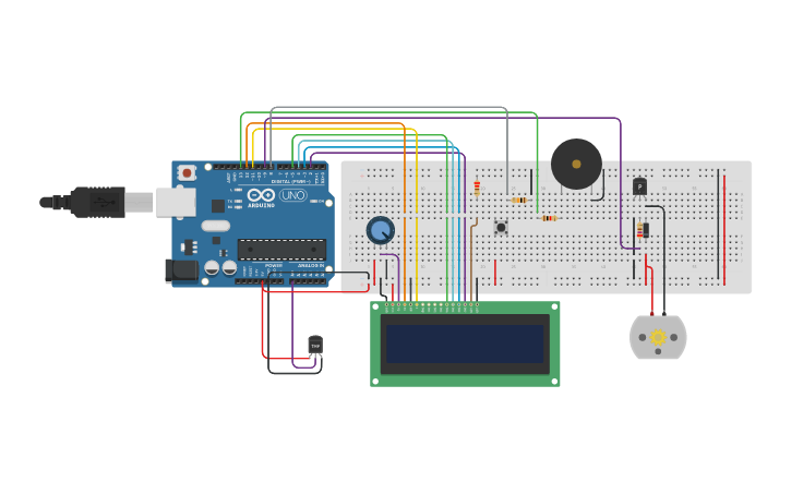 Circuit design Pigery Water Sprinkler System - Tinkercad