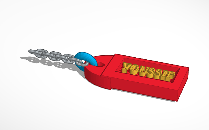 3D design KEY CHAIN - Tinkercad