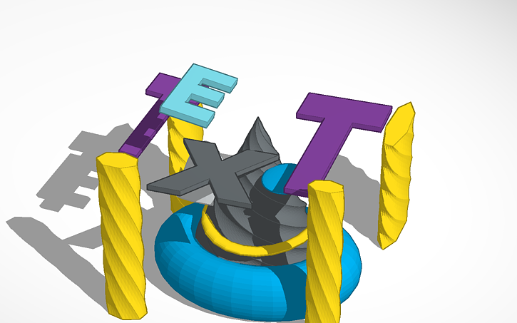 3d Design Text Gogo Tinkercad