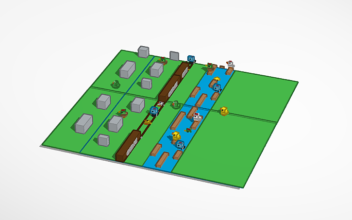 3D design CROSSY ROAD - Tinkercad