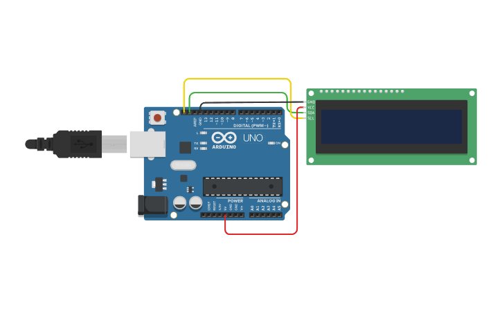 Circuit design Pantalla LCD - Tinkercad