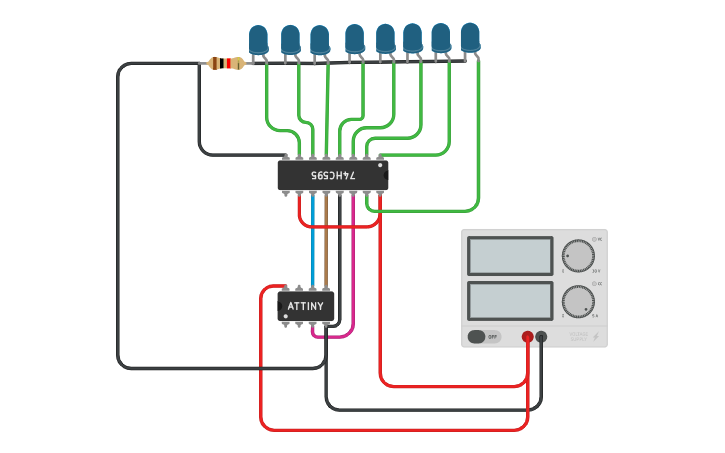 Circuit design ATtiny85 - Tinkercad