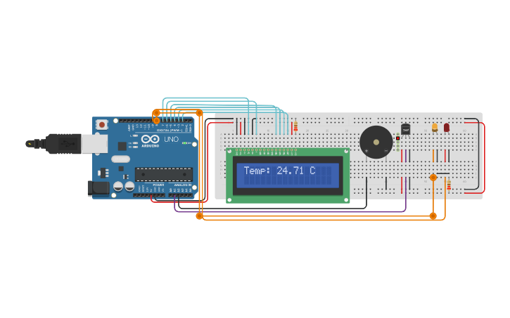 Circuit design ACTIVITY #4 TEMP CHECKER - Tinkercad