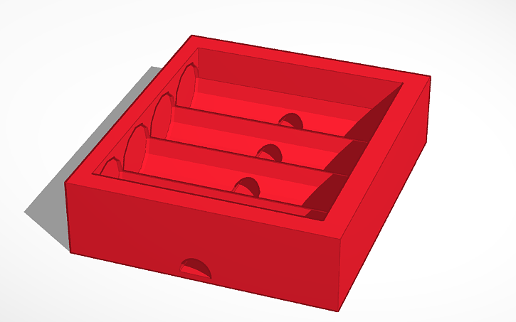 3D design battery AA box - Tinkercad