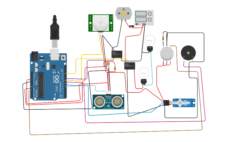 Circuit design Smart Home Automation - Tinkercad