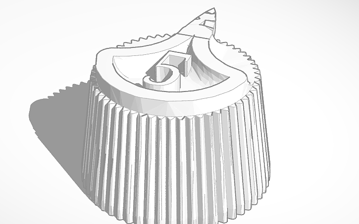 3D design zoom knob - Tinkercad