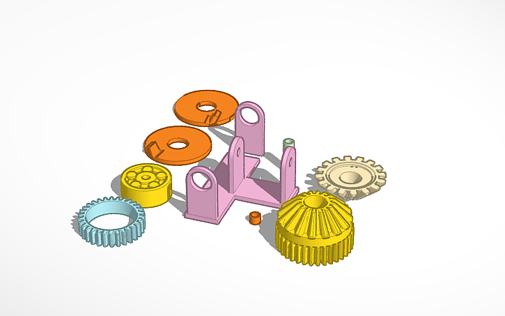 3D design Mechanical Movement Rectifier With Bristle Ratchet - Tinkercad