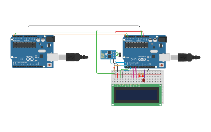 Circuit design ESP8266 AT I2C - Tinkercad