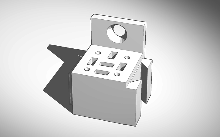 3D design relay holder - Tinkercad
