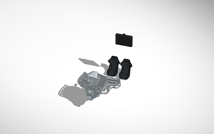 3D design bucket seats - Tinkercad