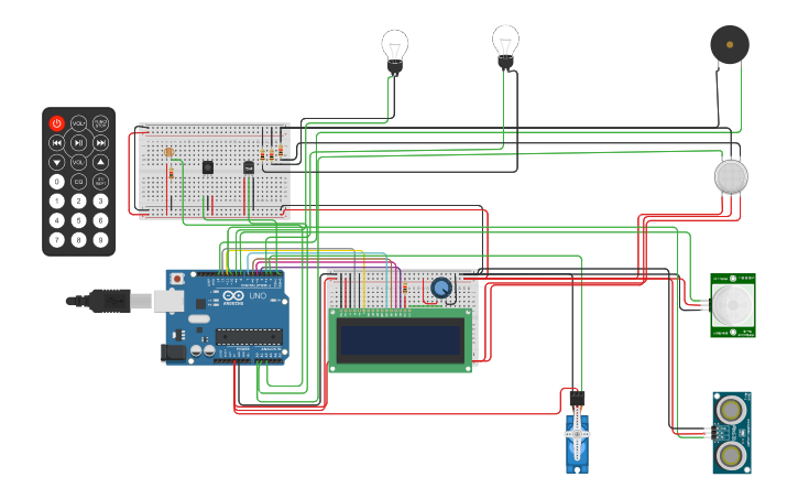 Circuit design SMART HOME - Tinkercad