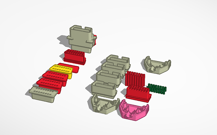 3D design obd 2 connector - Tinkercad