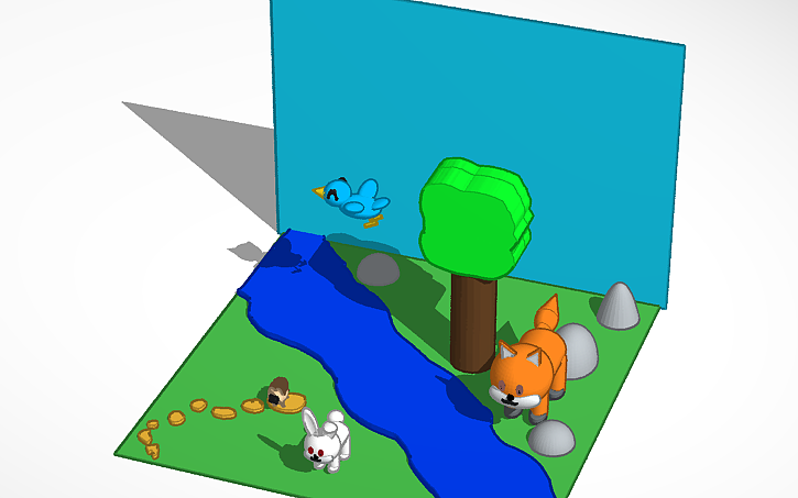 3D design Copy of Peaceful Forest | Tinkercad