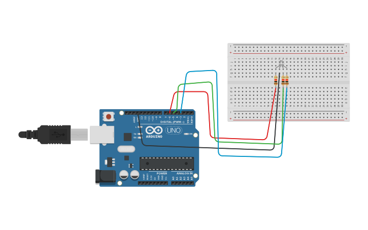 Circuit design arduino led - Tinkercad