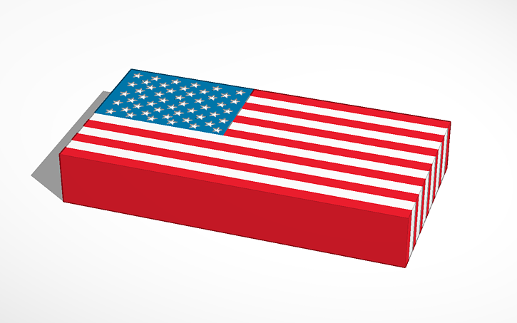 3D design Copy of American Flag - Tinkercad
