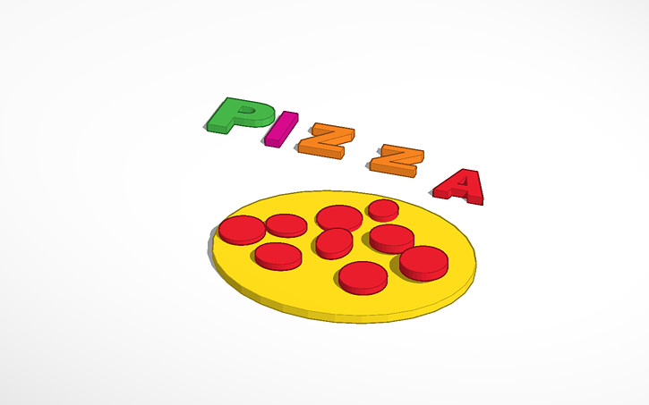 3D design crustless pepperoni pizza | Tinkercad