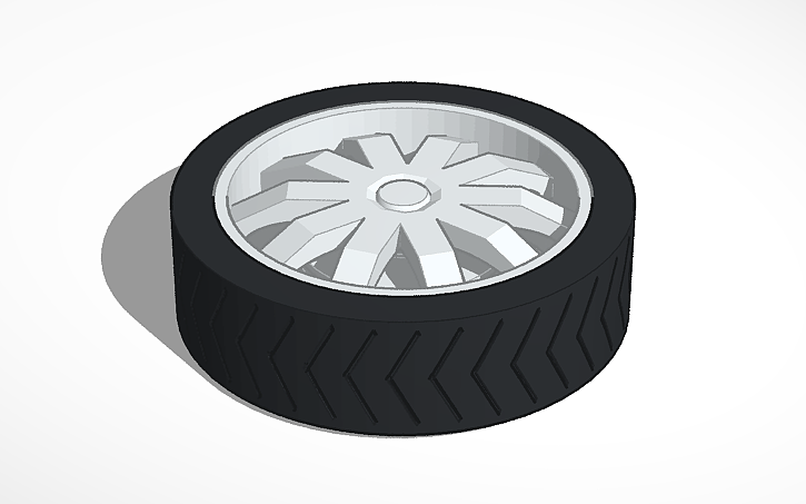 3D design car wheel - Tinkercad