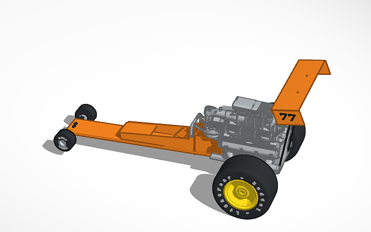3D design dragster - Tinkercad