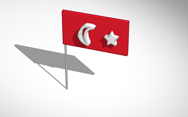 3D design Türk Bayrağı | Tinkercad
