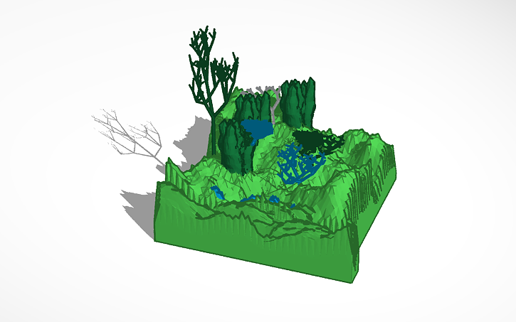 3D design forest - Tinkercad