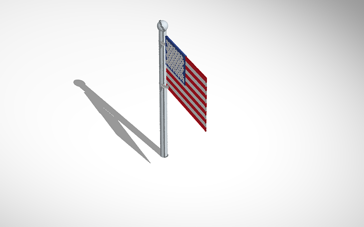 3D design USA Flag - Tinkercad