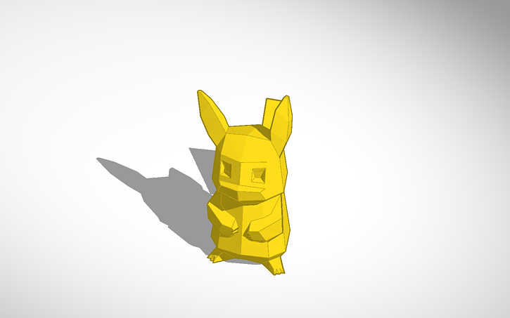 3D design Pikachu - Tinkercad