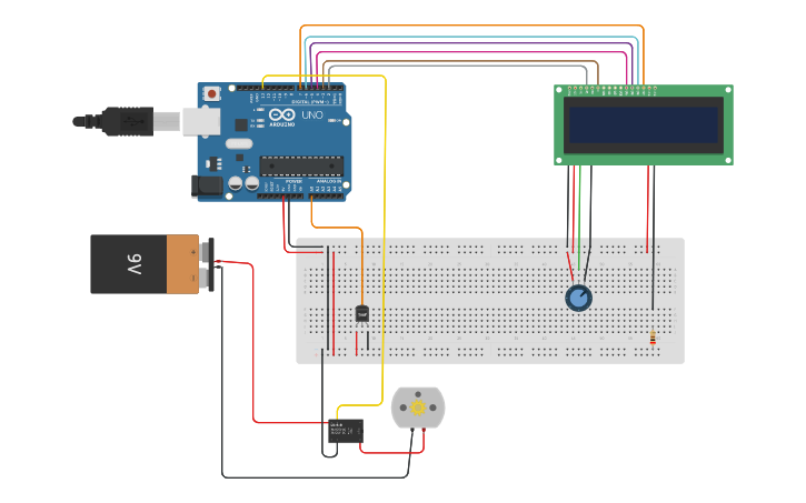 Circuit design Temp control | Tinkercad