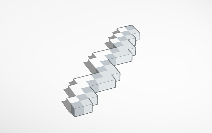 3D design Minecraft The Broken Scepter Template - Tinkercad