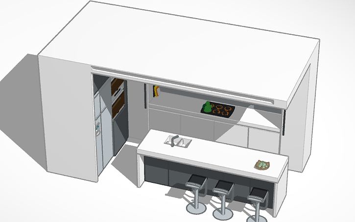 3D design Cocina Moderna - Tinkercad