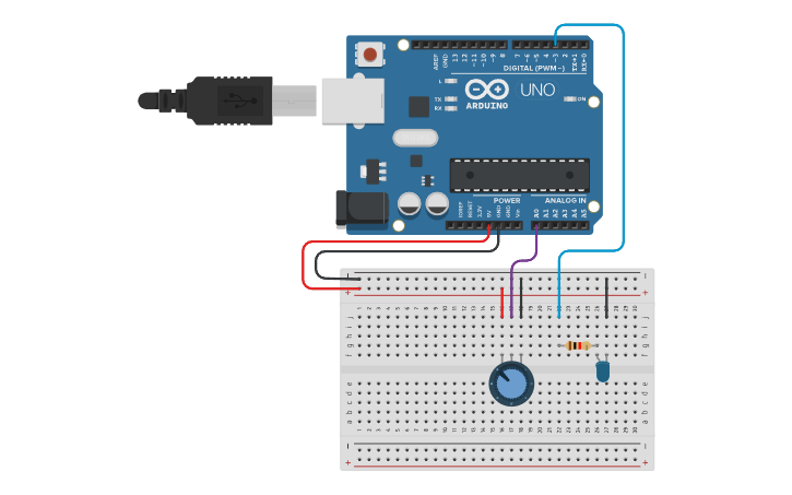 Circuit design PWM | Tinkercad