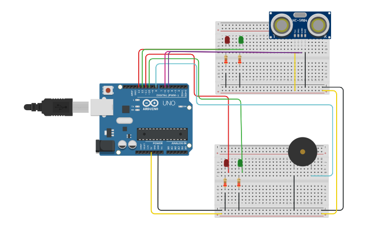 Circuit design Semáforo para ciegos+facilitar el tráfico | Tinkercad