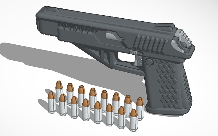 3D design Dragon Shadow 9 - Concept 9mm Handgun - Tinkercad