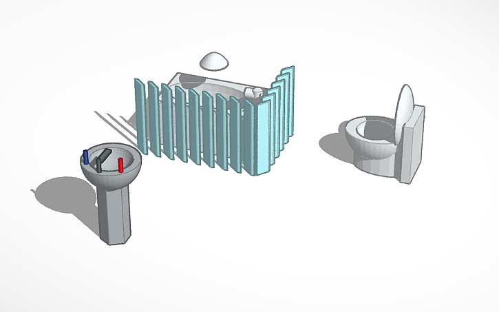 3D design Bathroom - Tinkercad
