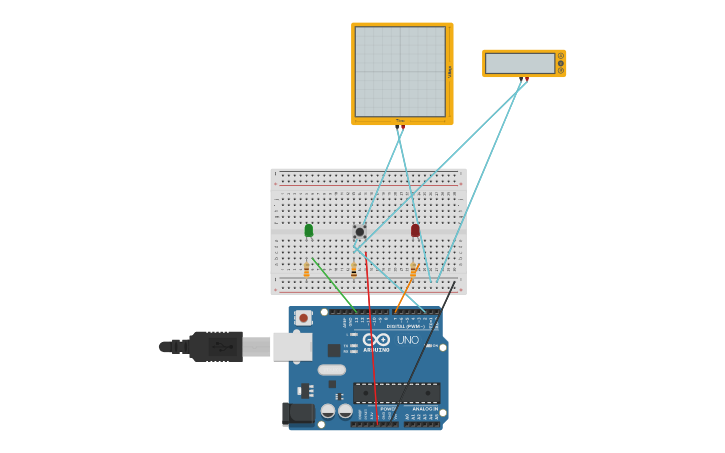 Circuit design pulsante | Tinkercad