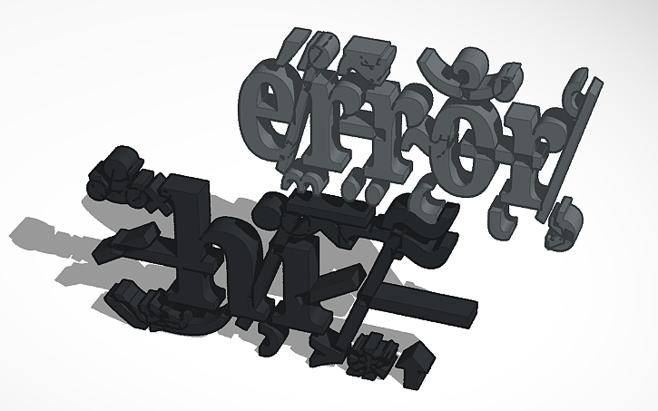 3D design error - Tinkercad