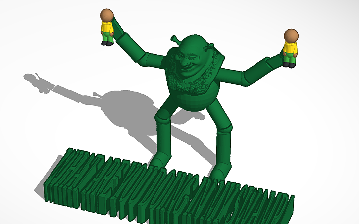 3D design Shrek - Tinkercad