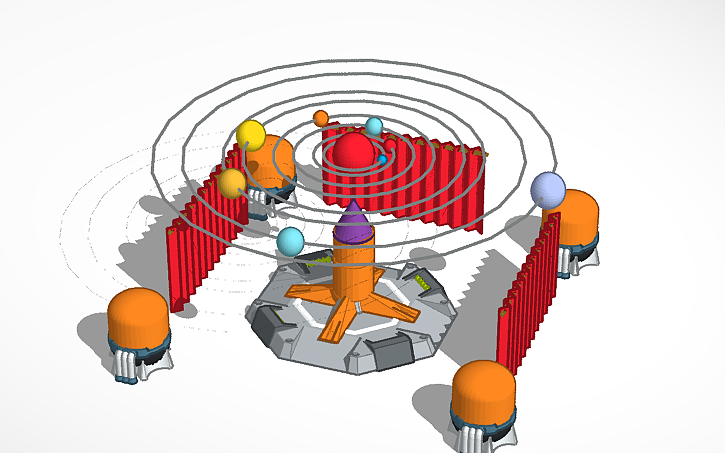 3d Design Moon System Tinkercad