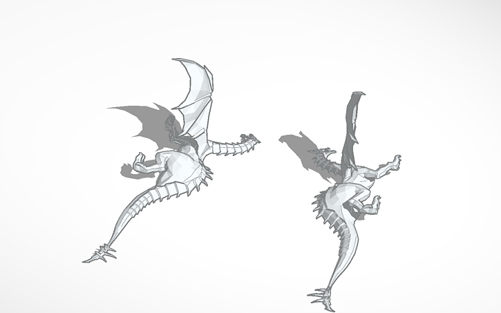 3D design dragon - Tinkercad