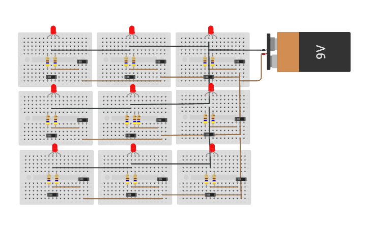 Circuit design game tic tac toe - Tinkercad