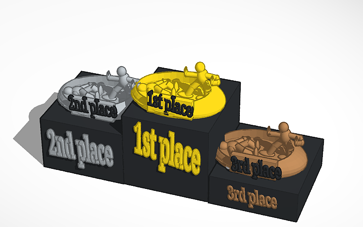 3D design trophies for karate contest - Tinkercad
