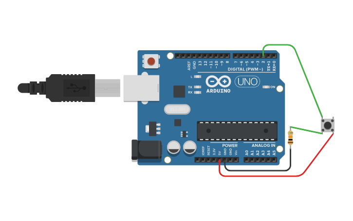 Circuit design basic modelled magnetic switch - Tinkercad
