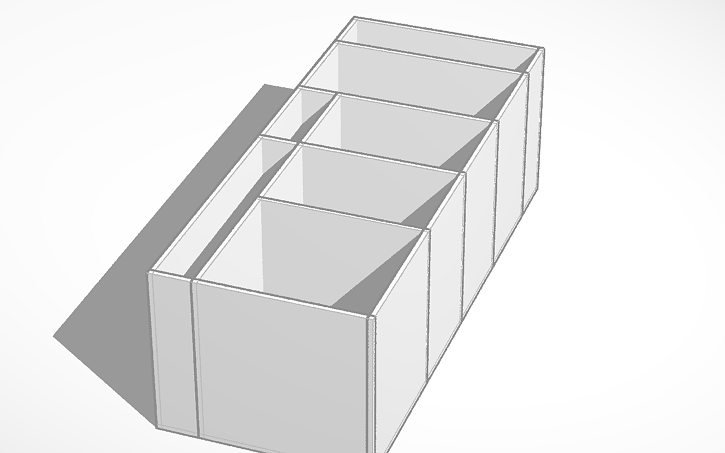 3D design Vertical Card Deck Game Box 200x80x65 mm - Tinkercad
