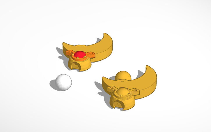 3D design Crescent + Sphere | Tinkercad